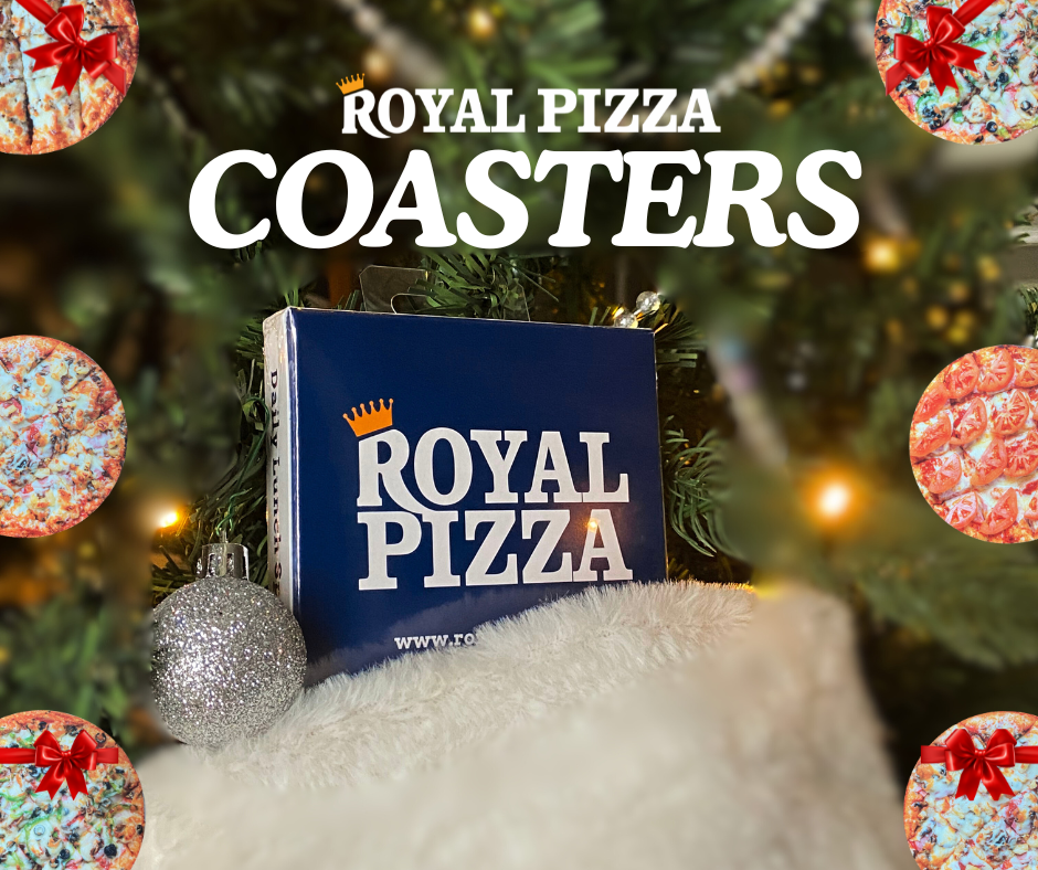 Limited Edition Royal Pizza Coasters | Holiday Gift Idea